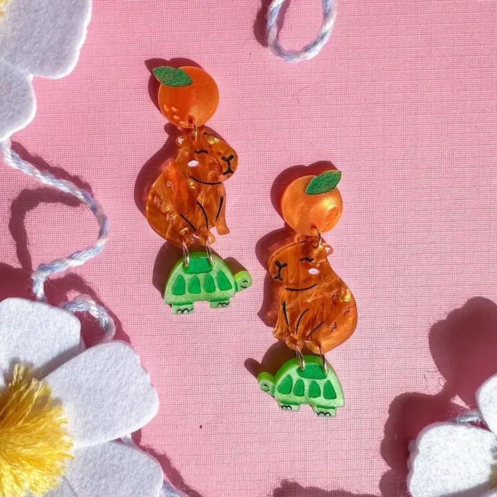 Cappy the Capybara Earrings – SKELETONS: Museum of Osteology